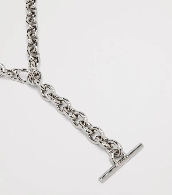 Alexander McQueen T-bar Chain Belt - Neutral