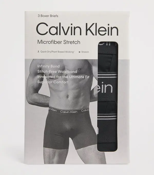 Calvin Klein Microfiber-stretch Boxer Briefs - Black