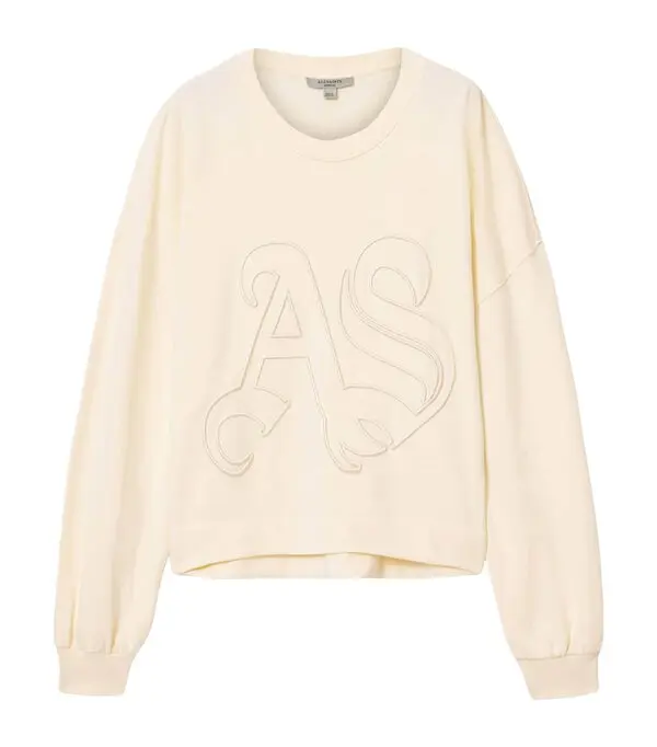 ALLSAINTS Cotton Logo Sweatshirt - White