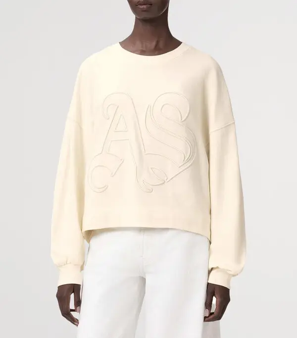 ALLSAINTS Cotton Logo Sweatshirt - White