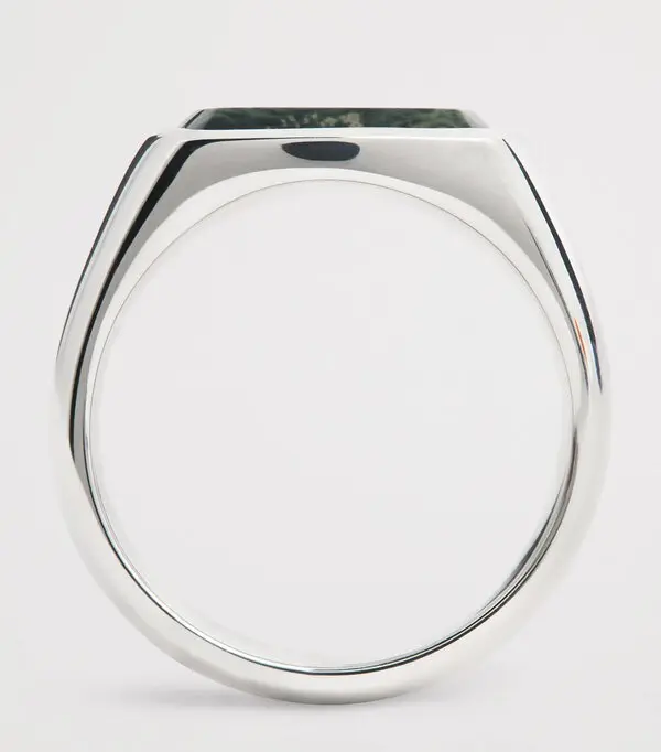 Tom Wood Cushion Kambaba Ring - Silver