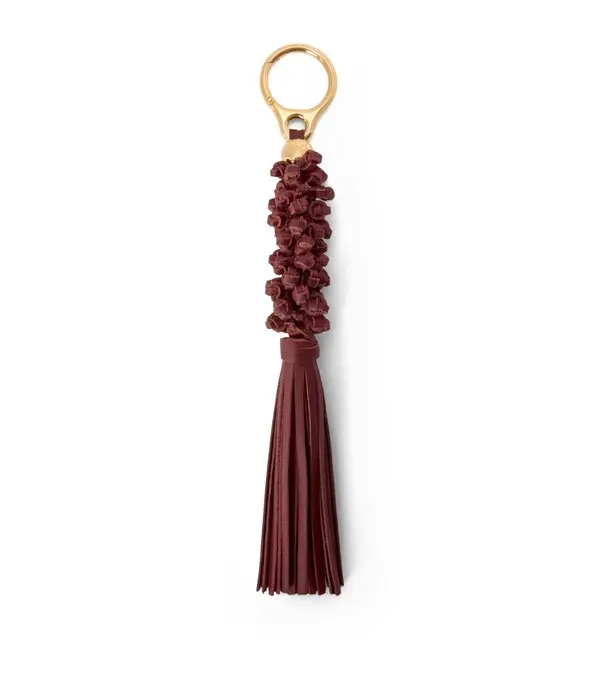 Loewe Calfskin Braided Knot Charm - Brown