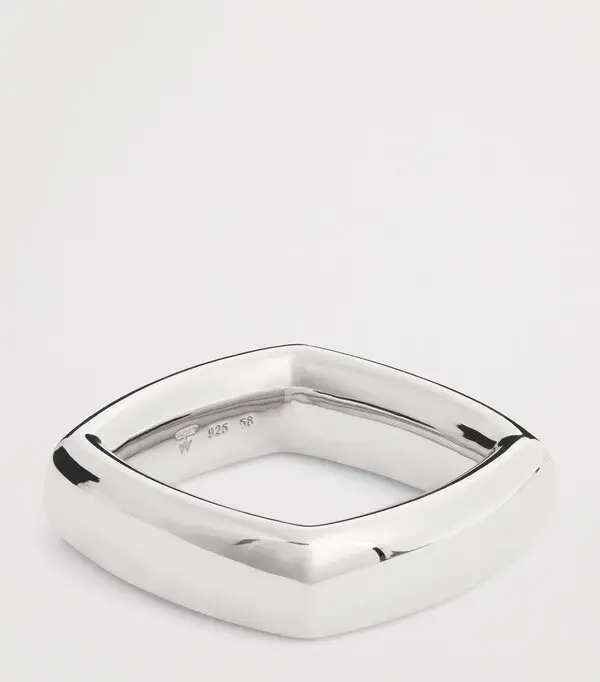 Tom Wood Rhodium-plated Sterling Frame Ring