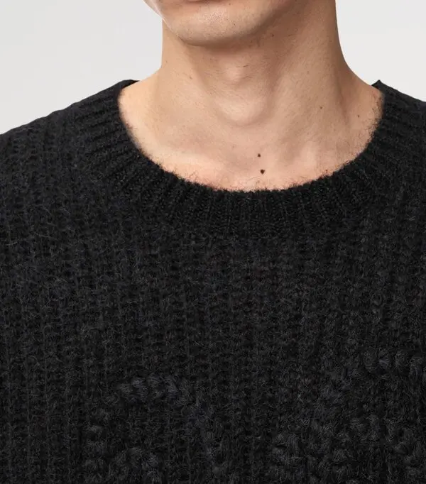 ALLSAINTS Embroidered Chainy Sweater - Black