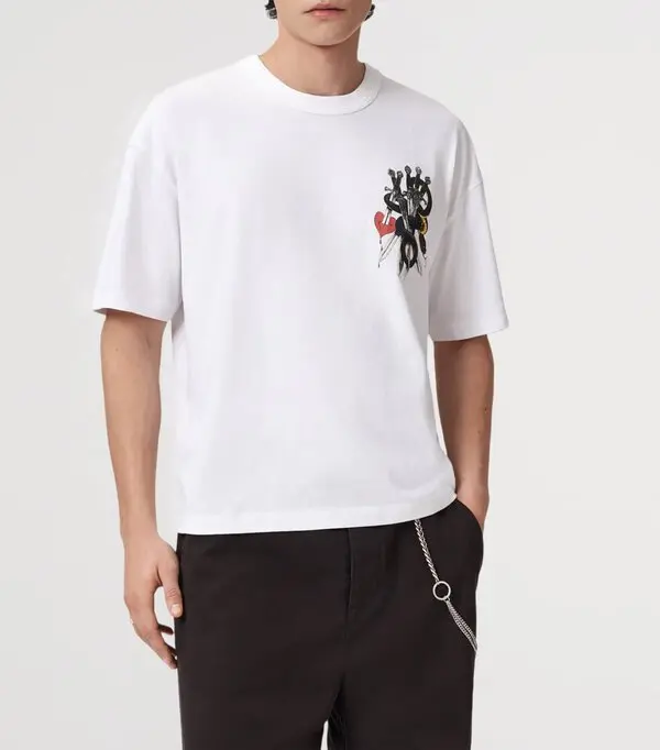 ALLSAINTS Organic Cotton Serrate T-shirt - White