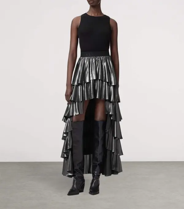 ALLSAINTS Cavalry Ruffle Maxi Skirt