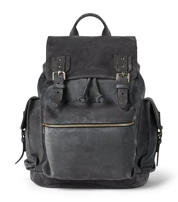 Brunello Cucinelli Suede City Backpack - Grey