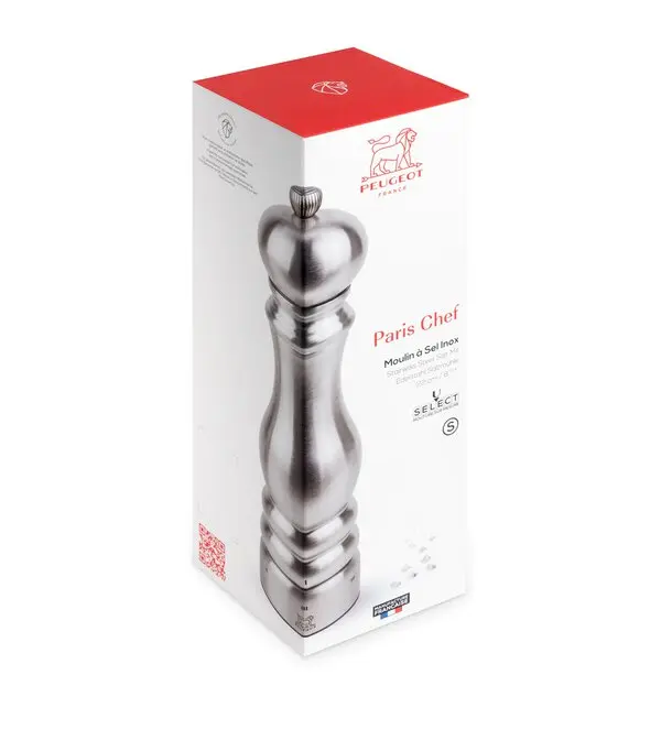 PEUGEOT Stainless Steel Paris Chef Salt Mill - Metallic