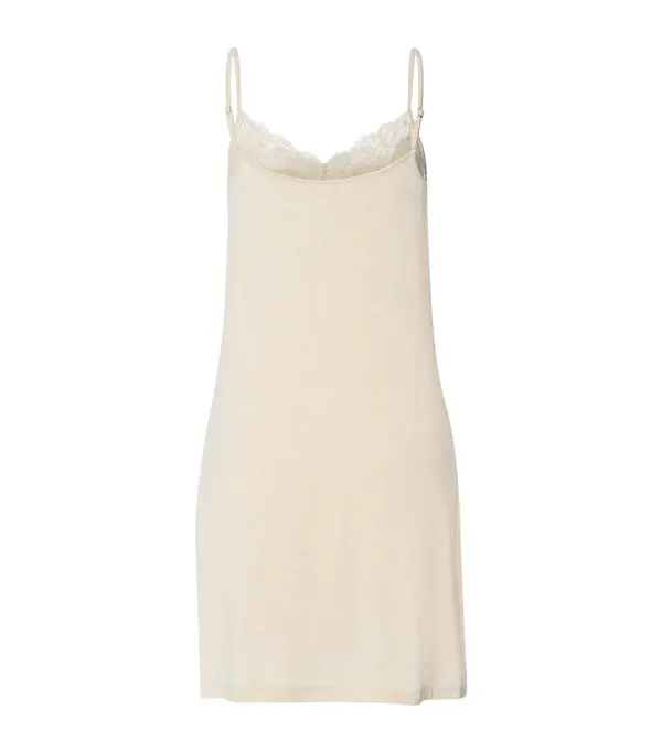Hanro Lace-trim Natural Elegance Nightdress - Beige