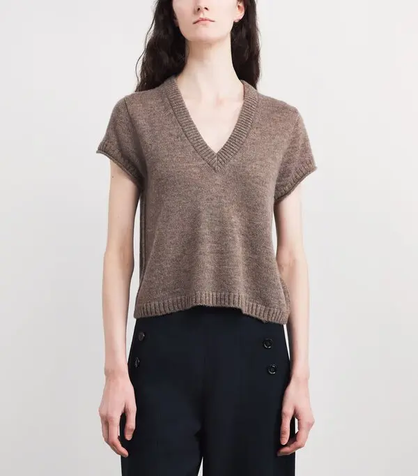 ME+EM Merino Wool-cashmere-silk V-neck Sweater