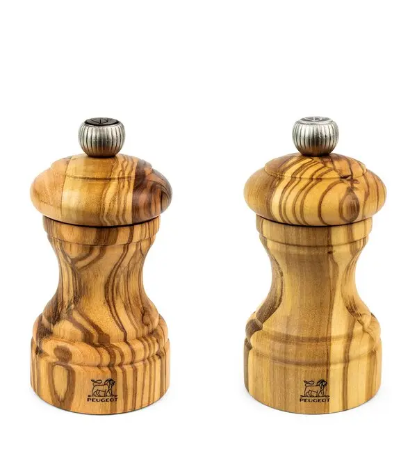 PEUGEOT Olive Wood Bistro Pepper And Salt Mill Set - Green