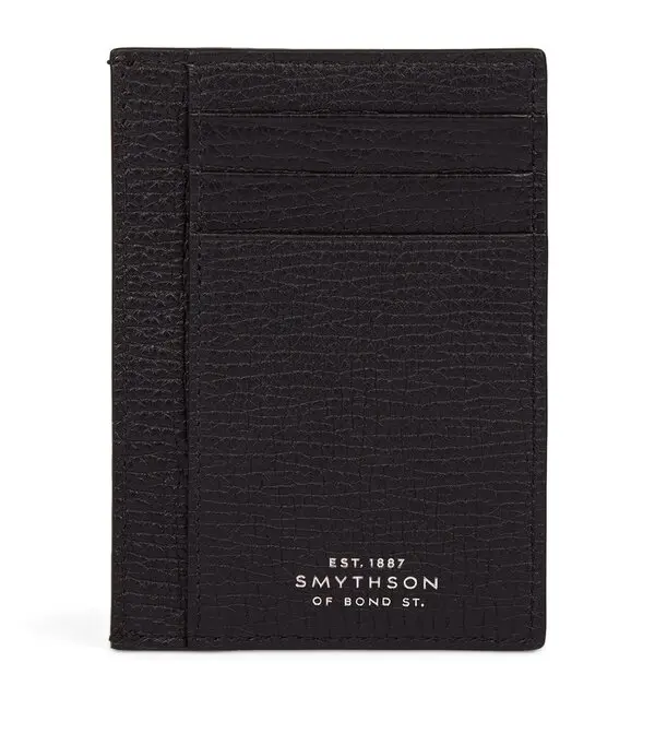 Smythson Calfskin Ludlow Card Holder - Black