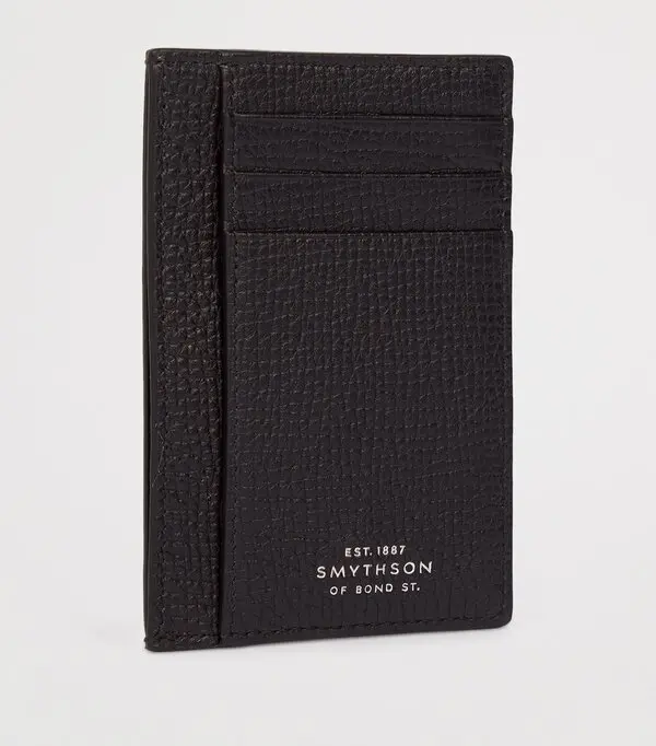 Smythson Calfskin Ludlow Card Holder - Black