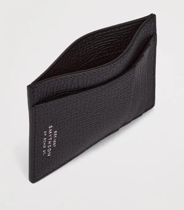 Smythson Calfskin Ludlow Card Holder - Black