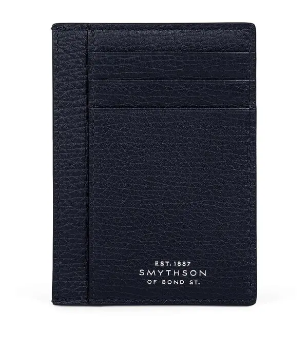 Smythson Calfskin Ludlow Card Holder - Navy