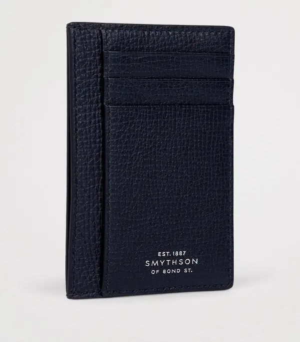 Smythson Calfskin Ludlow Card Holder - Navy