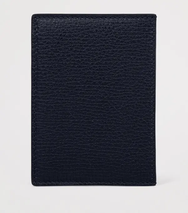 Smythson Calfskin Ludlow Card Holder - Navy