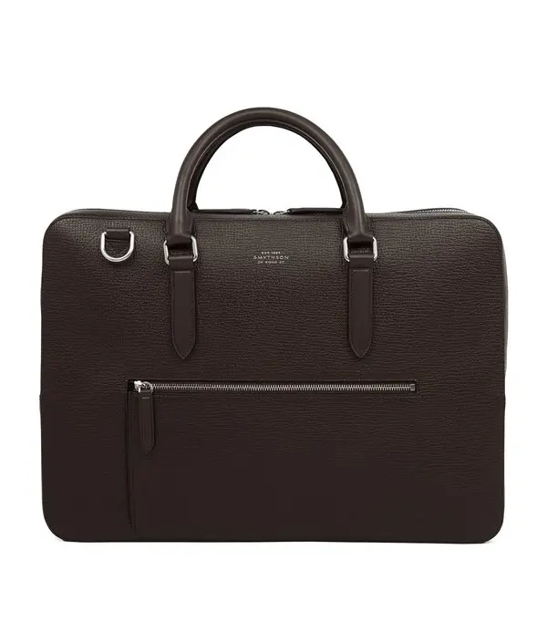 Smythson Large Calfskin Ludlow Briefcase - Brown