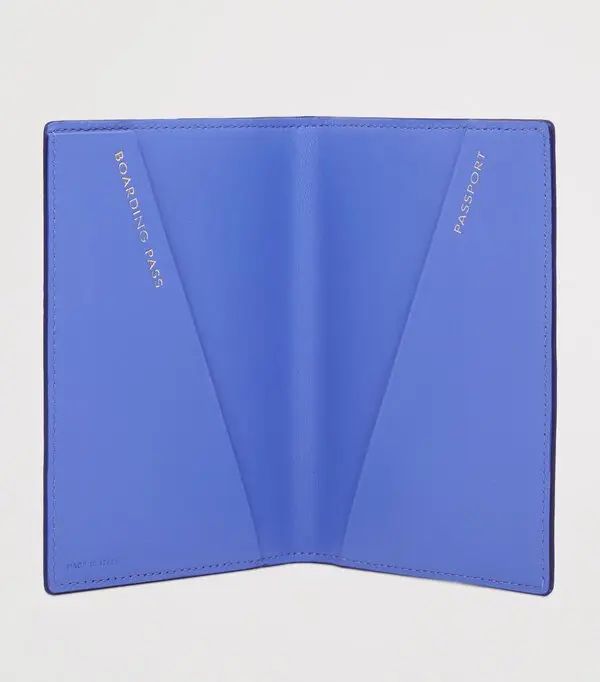 Smythson Panama Passport Cover - Purple