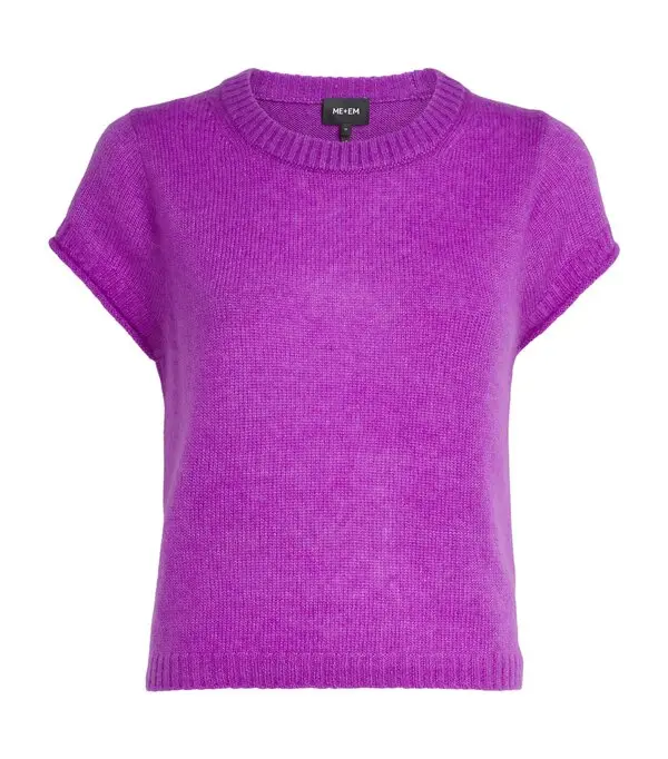 ME+EM Merino Wool-cashmere-silk T-shirt - Purple