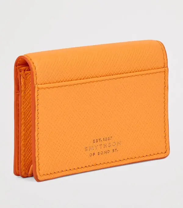 Smythson Calfskin Panama Folded Card Holder