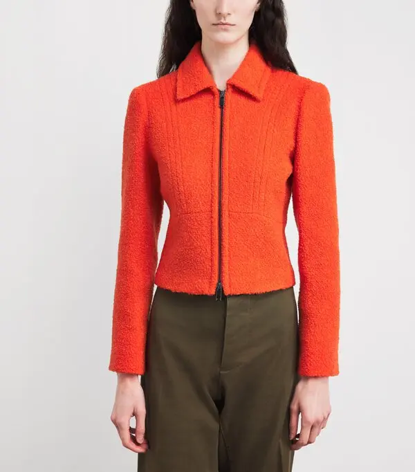 ME+EM Wool-blend Bouclé Cropped Jacket