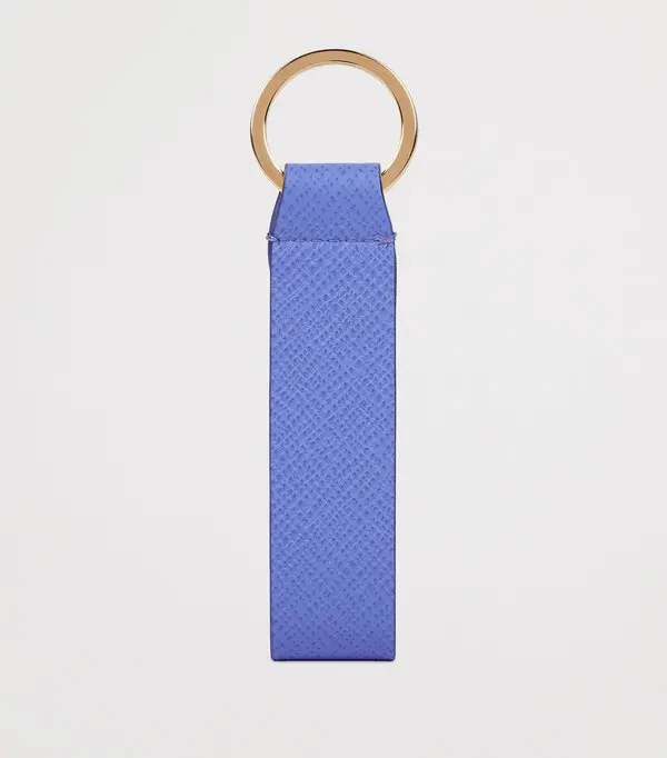 Smythson Calfskin Panama Keyring