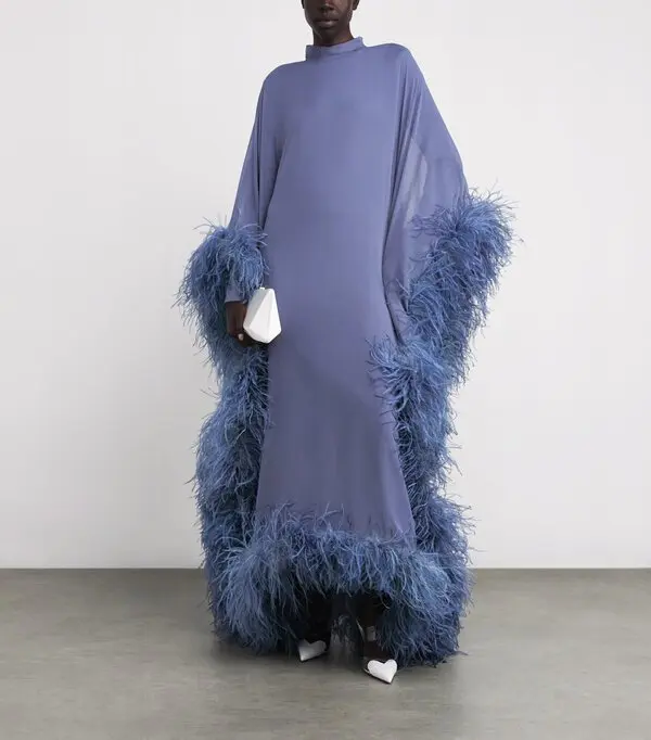 TALLER MARMO Silk Casta Diva Royale Kaftan Maxi Dress
