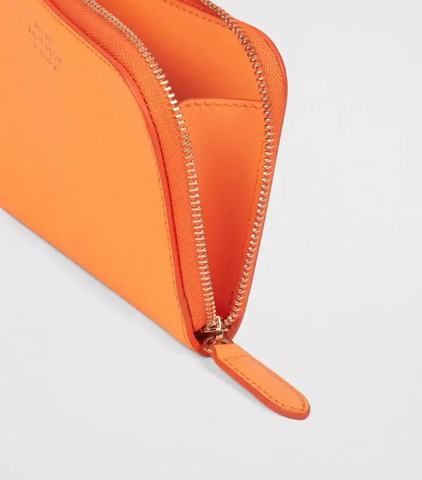 Smythson Small Panama Leather Flat Pouch