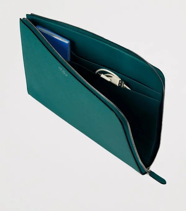 Smythson Small Panama Leather Laptop Case