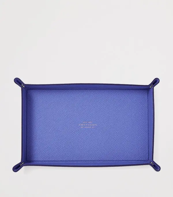 Smythson Small Leather Panama Rectangular Trinket Tray