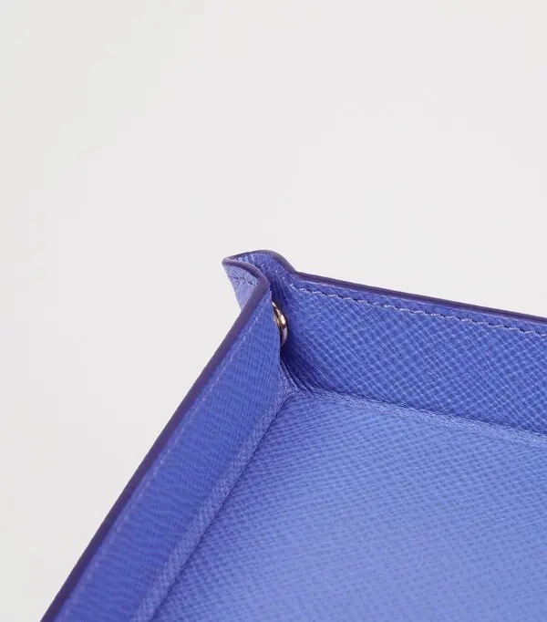 Smythson Small Leather Panama Rectangular Trinket Tray