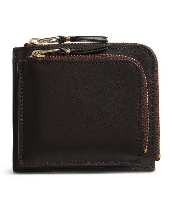 Comme Des Garçons Small Leather Outside Pocket Wallet - Brown