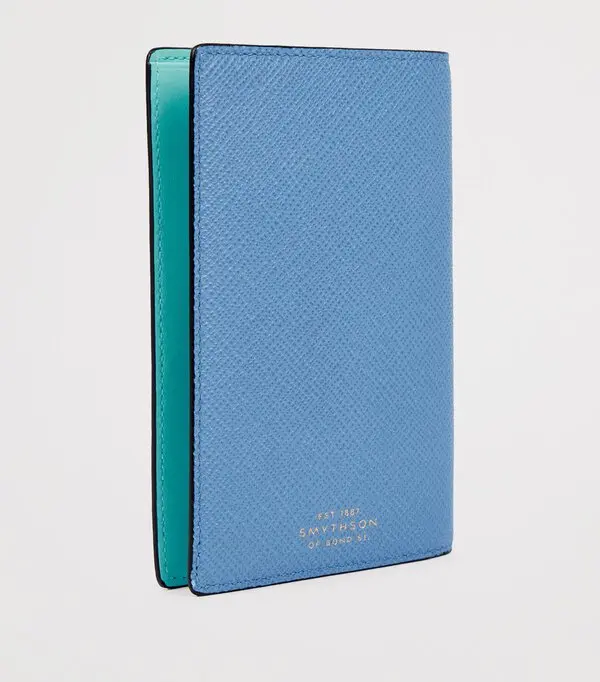 Smythson Panama Leather Stickers Passport Cover