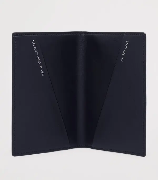 Smythson Panama Leather Stripe Passport Holder