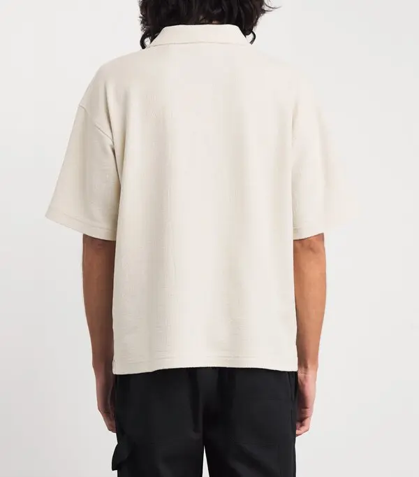 FRAME Textured Polo Shirt - Ivory