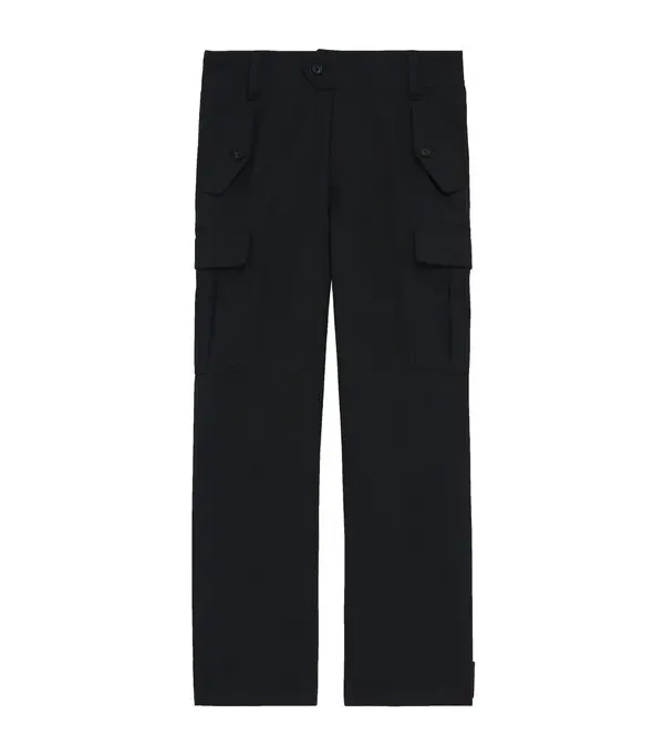 Alexander McQueen Cotton Cargo-pocket Straight Trousers - Black