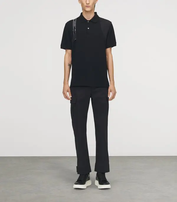 Alexander McQueen Cotton Cargo-pocket Straight Trousers - Black