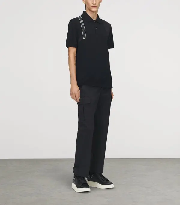 Alexander McQueen Cotton Cargo-pocket Straight Trousers - Black
