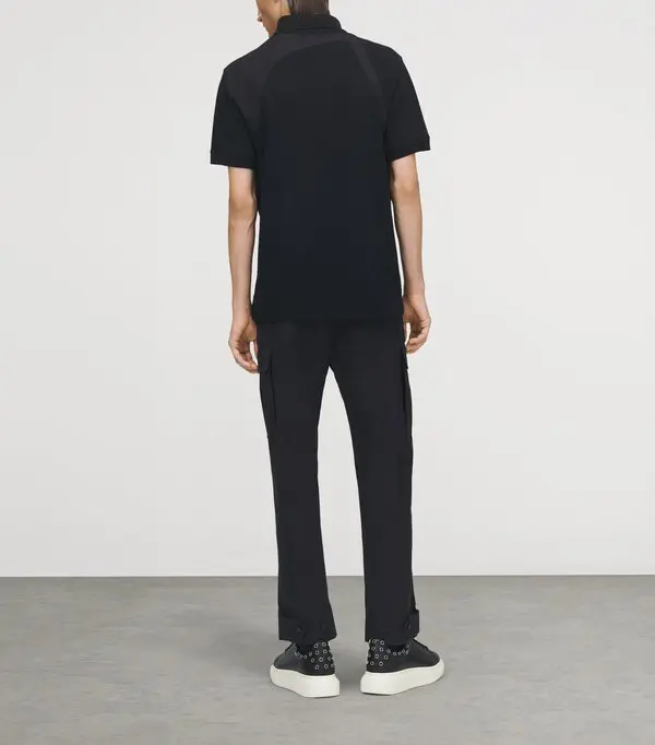 Alexander McQueen Cotton Cargo-pocket Straight Trousers - Black