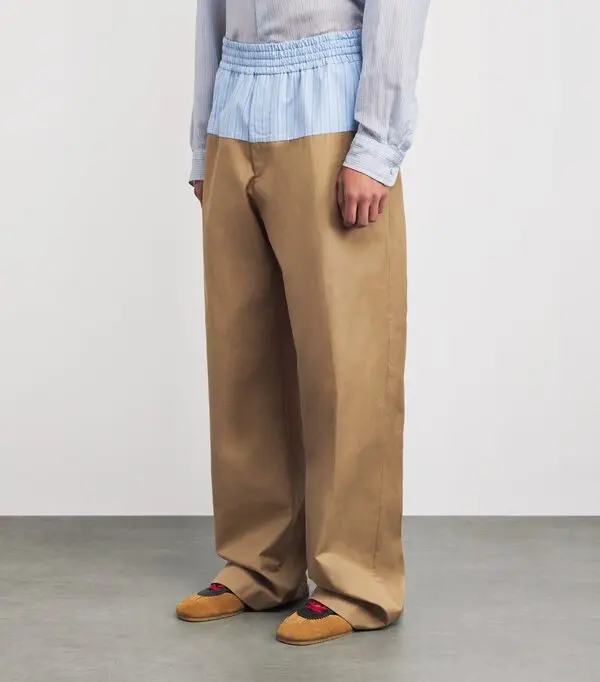 Dries Van Noten Cotton Panelled Trousers