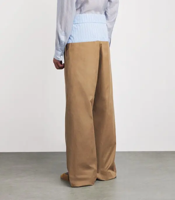 Dries Van Noten Cotton Panelled Trousers