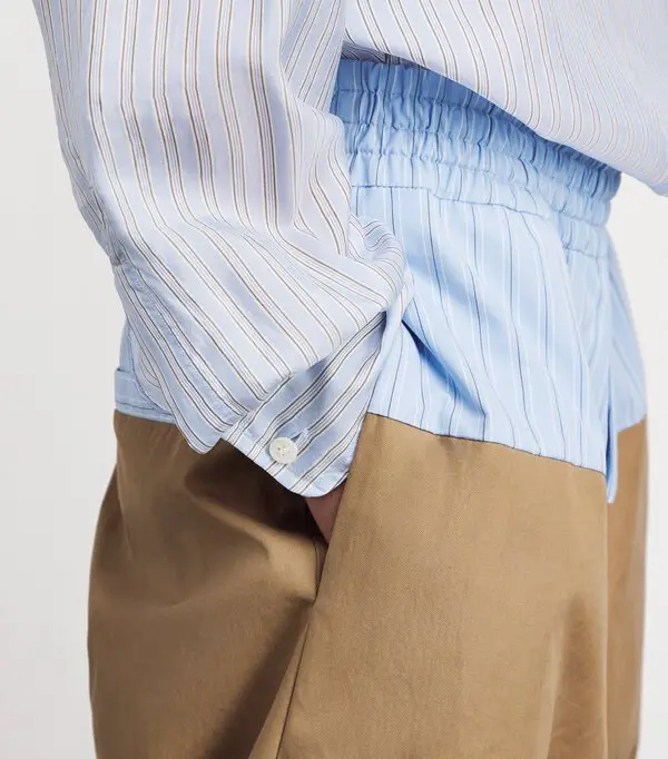 Dries Van Noten Cotton Panelled Trousers