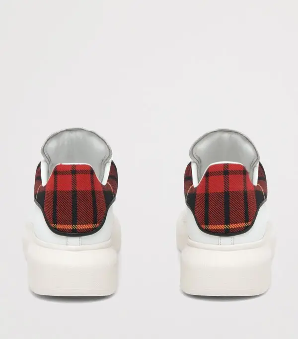 Alexander McQueen Leather Tartan-trim Oversized Sneakers