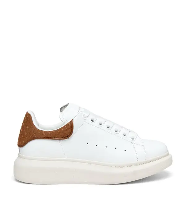 Alexander McQueen Leather Suede-trim Oversized Sneakers - Nude