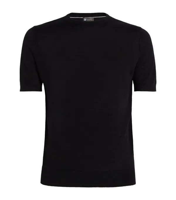 Colombo Cashmere-silk T-shirt - Black