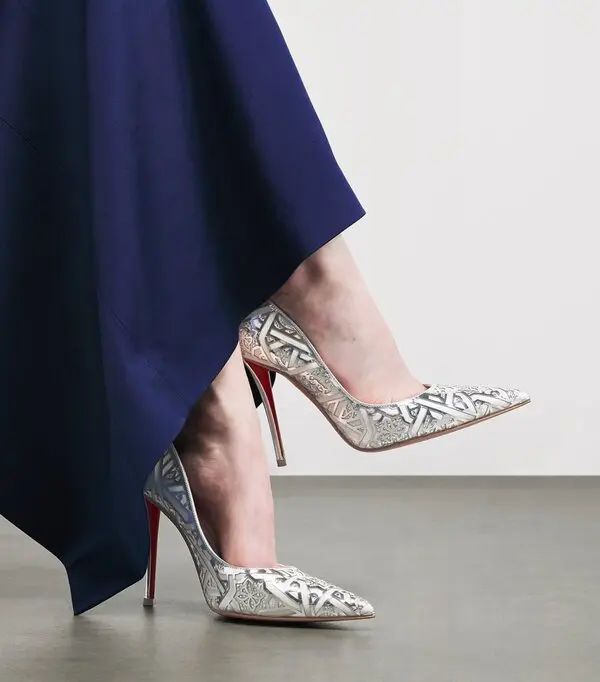 CHRISTIAN LOUBOUTIN Miss Z Carouba 100 Leather Pumps