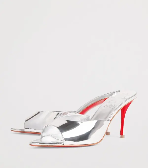 CHRISTIAN LOUBOUTIN Miss Z Mules - Silver