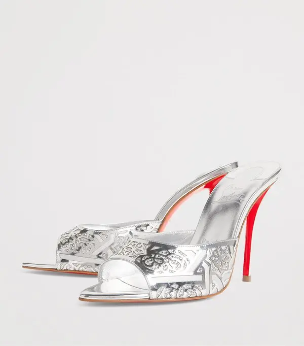 CHRISTIAN LOUBOUTIN Miss Z Mule Carouba 100 Leather Mules