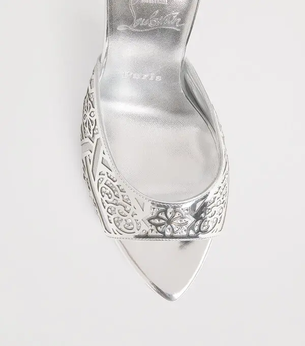 CHRISTIAN LOUBOUTIN Miss Z Mule Carouba 100 Leather Mules